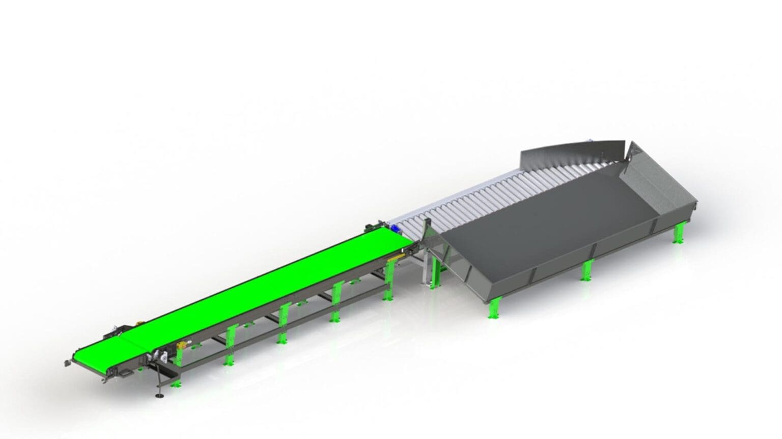 Belt conveyor and conveyor with skewed roller