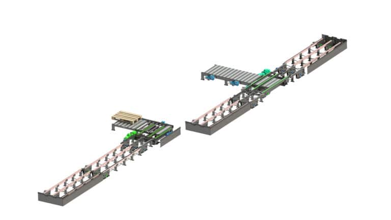 Palletization - Line for unloading and loading pallet